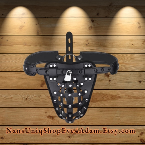 Underwear & Socks | Mens Pu Leather Caged Basket Underwear | Poshmark